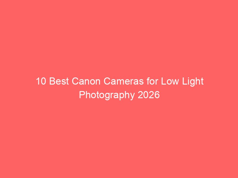 10 Best Canon Cameras for Low Light Photography 2026