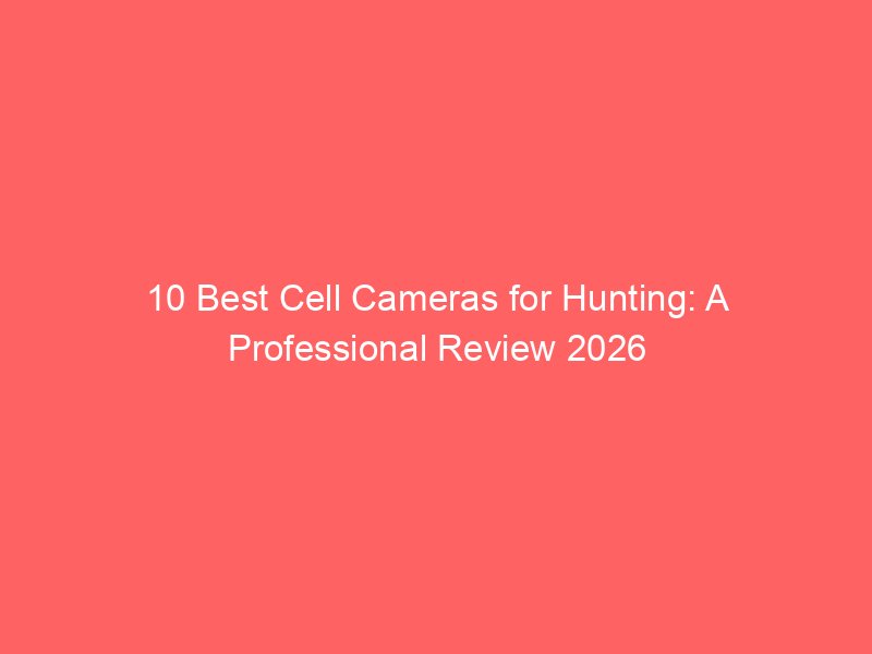 10 Best Cell Cameras for Hunting: A Professional Review 2026