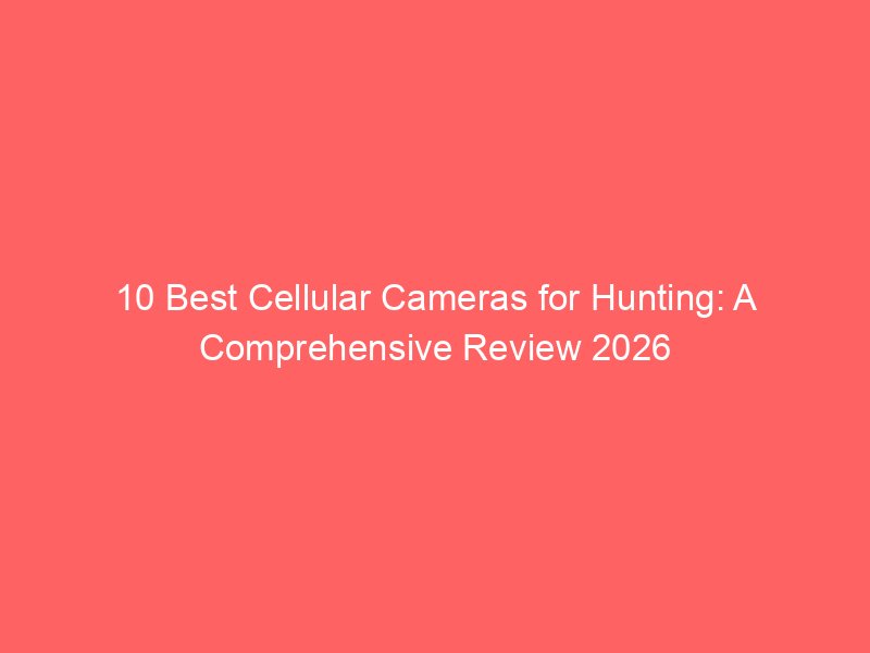 10 Best Cellular Cameras for Hunting: A Comprehensive Review 2026